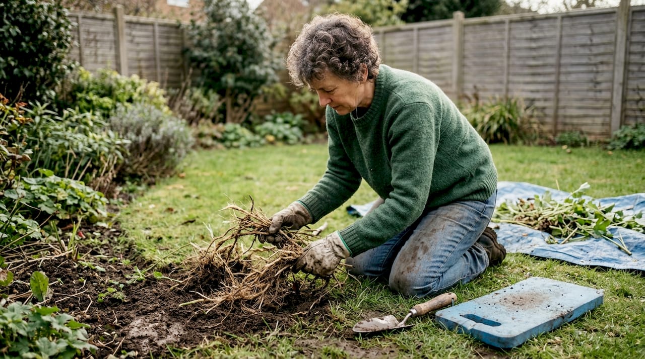 Identify & treat invasive rhizome plants without chemicals